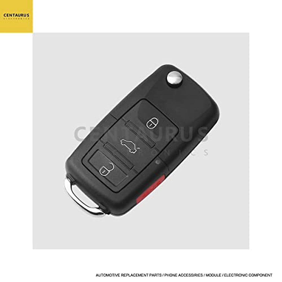 EXAUTOPONE 1Pcs Car Key Fob Keyless Flip Entry Remote HLO1J0959753AM 3-btn Compatible with Beetle Golf Passat Flip Key Fob