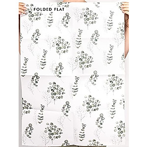 CENTRAL 23 Pretty Wrapping Paper (x6) Sheets - Gift Wrap for Her - For Men Women - Eucalyptus Plants - Green White - Recyclable