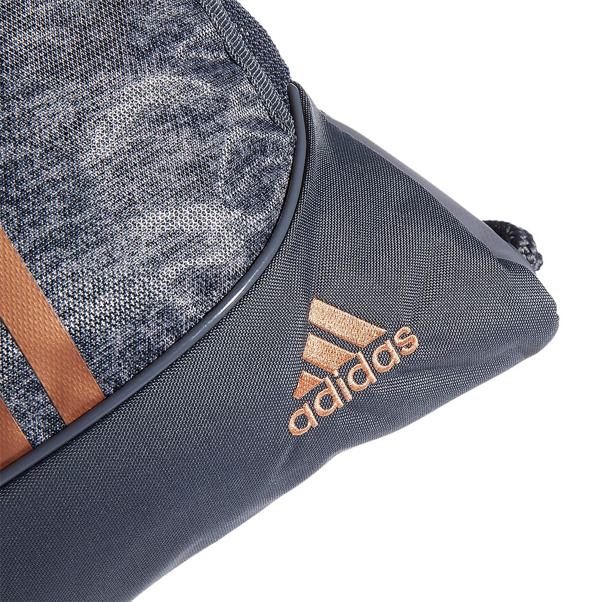 adidas Alliance II Sackpack, Drawstring, Lightweight Small Gym Bag for Women, Soccer Backpack, Jersey Onix Grey/Rose Gold, One Size