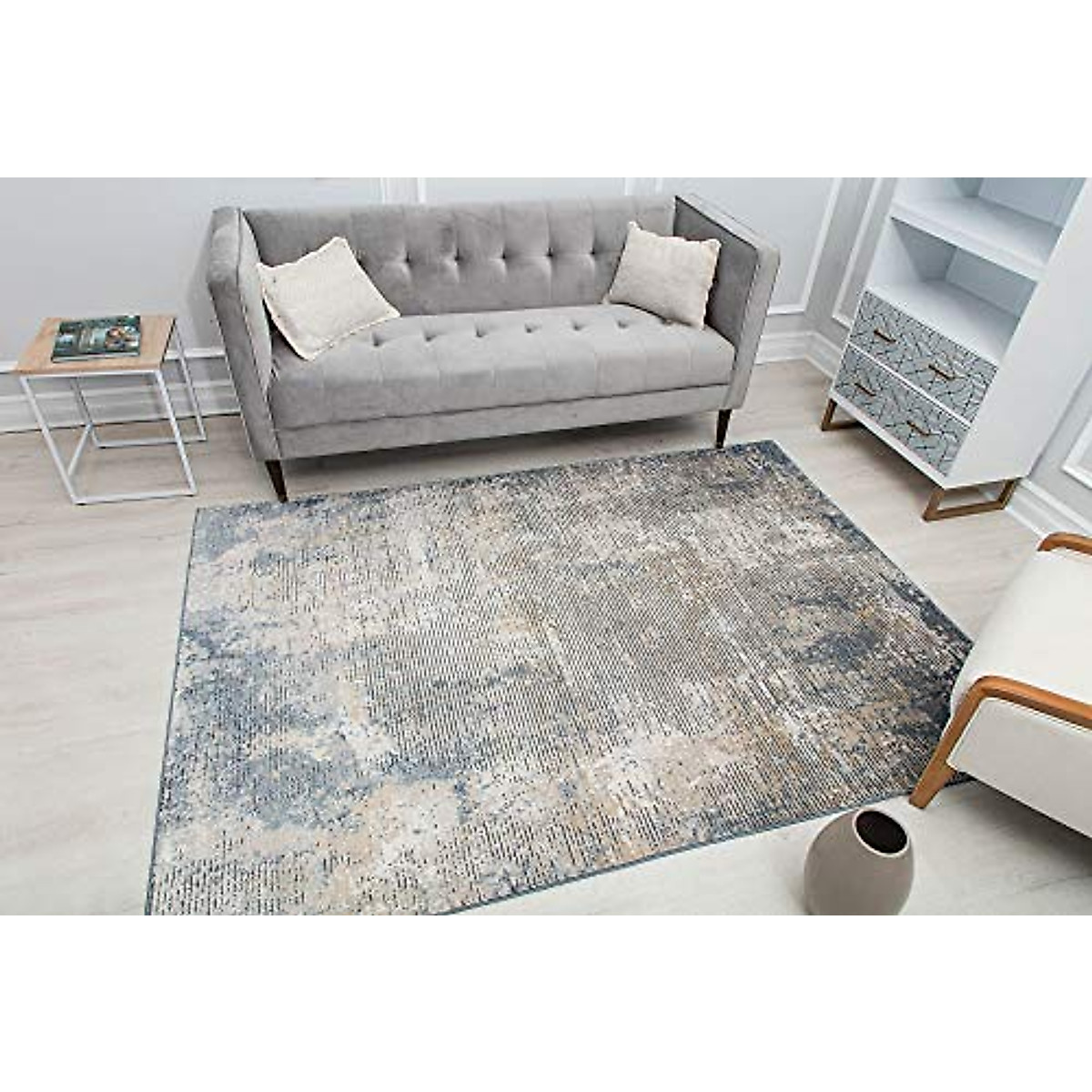 Rugs America Ludlow MD15A Hill Castle Stone Transitional Vintage Area Rug, 2'6" x 4'