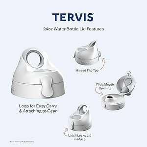 Tervis Tropical Hibiscus Collection Made in USA Double Walled Insulated Tumbler Travel Cup Keeps Drinks Cold & Hot, 24oz Water Bottle, Island Hibiscus Purple