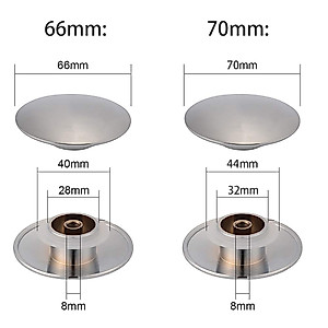 2pcs Pop Up Bathroom Sink Plug, Kitchen Bathroom Sink Drain Stopper Pop Up Click Clack Plug for Bath Vanity Sink(66mm)