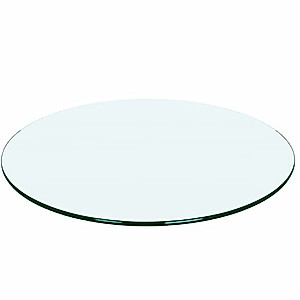 30" Round 1/4" Inch Thick Tempered Glass Table Top - Pencil Polish Edge