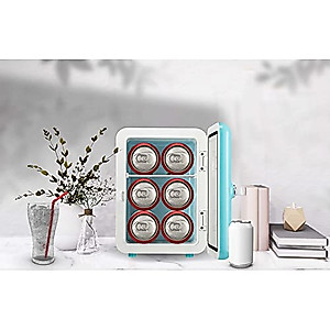 Frigidaire EFMIS137-BLUE Portable Retro 6-can Mini Fridge, Blue