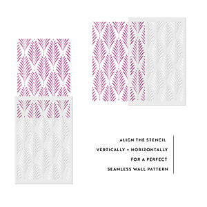 Fern Pattern Wall Stencil - Fern Wall Stencil, Stencils, Wall Stencil, Stencil for Painting - Wall Stencils for DIY Home Decor Projects