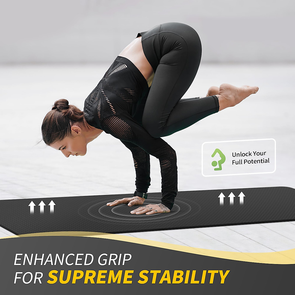 CAMBIVO Yoga Mat with Carrying Strap for Women Men Kids, 1/3 & 1/4 & 2/5 Inch Extra Thick Pilates Mat Non Slip, 72" x 24" TPE Fitness Mats, Workout Mat for Yoga, and Floor Exercises(Mint+Gray, 1/3")