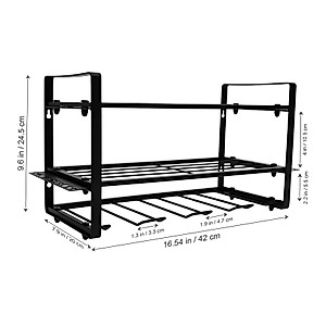 Hohopeti Drill Holder Storage Shelves Screwdriver Multifunctional Storage Rack Tool Room Supplies Garage Shelving Tools Shelves Tool Organizer and Storage Garage Tool Organizer Carbon Steel