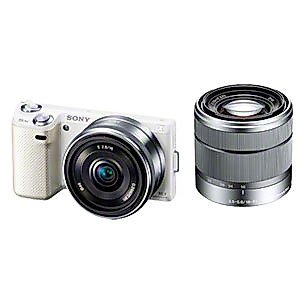 SONY DSLR ? NEX-5N Double lens kit White NEX-5ND/W - International Version (No Warranty)