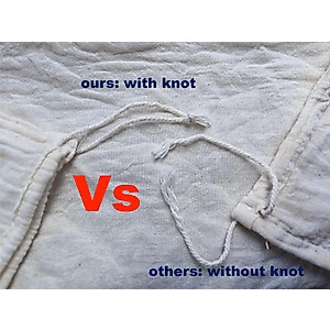 20pcs of Washed Organic Cheesecloth Bag for Straining Food,Yogurt,Juice,Cold or Hot Brew Coffee & Tea,Soup,Butter,Wine,Nut Milk,7x11inches,Natural color