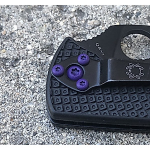 Flat Purple Screws Set For Spyderco Tenacious and Resilience Pocket Knife