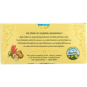Celestial Seasonings Herbal Tea, Ginger Plus Probiotics, 20 Count (Pack of 3)