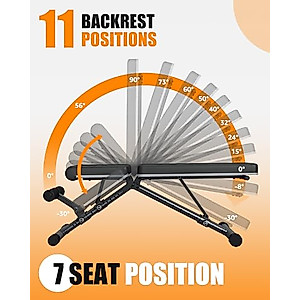 BARWING Adjustable Weight Bench 111, 800 LB Heavy Duty Incline Decline Bench for Home Gym, Easy Assembly Foldable Training Lifting Bench
