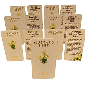 Westmon Works Mustard Seed Holy Card Bulk Pack Bundle Matthew 17:20 Faith Prayer, Set of 25