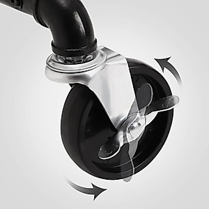 SONGMICS Heavy-Duty Clothes Rack, Clothing Rack for Hanging Clothes, Industrial Garment Rack on Wheels, Metal Frame, 2 Casters with Brakes, Commercial Display, Black UHSR61BK