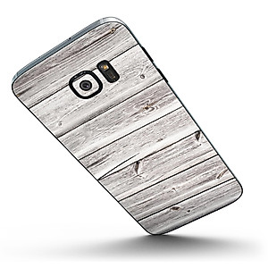 Design Skinz Design Skinz Aged White Wood Planks Full-Body Wrap Decal Skin-Kit for The Galaxy S7 Edge