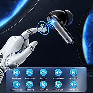 DIUARA Wireless Earbuds V5.3 Bluetooth Headphones 48 Hrs Playtime with LED Power Display Charging Case, IPX5 Waterproof Deep Bass Stereo Earphones with Mic for Android iOS Cell Phone