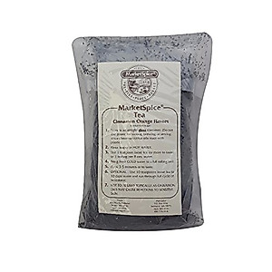 Market Spice Cinnamon Orange Loose Leaf Tea, 8 oz. Package With Brewing And Storage Instructions. (Cinnamon-Orange 8 oz.)