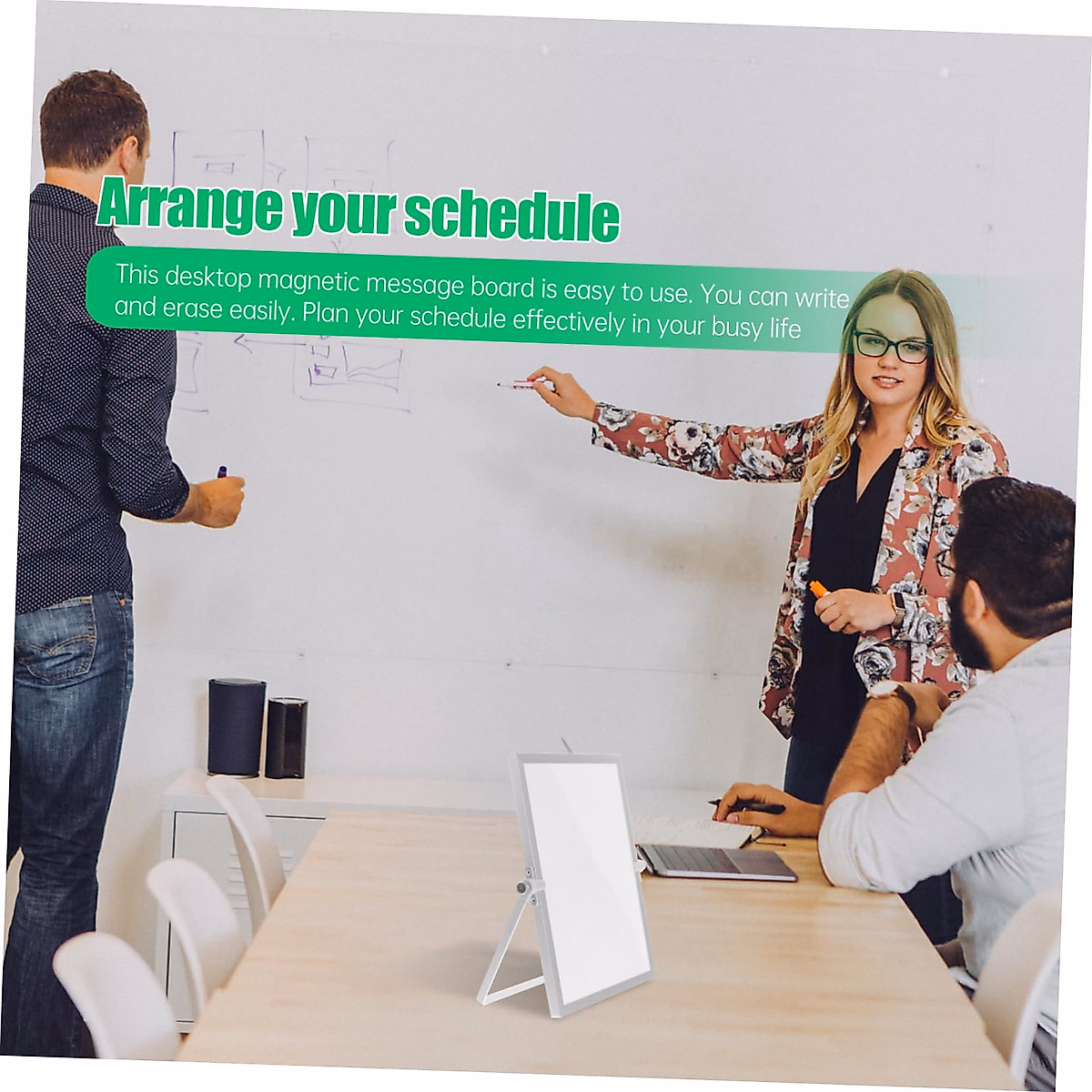 Ciieeo Magnetic Easel Tabletop whiteboard Dry Erase whiteboard Stand Painting Easel Mini Easel Stand Chalkboard Easel Planner Reminder Board Desktop White Board Blackboard