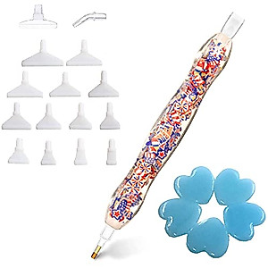 Praise V Do Diamond Painting Pen, Diamond Art Pen,5D Diamond Painting Art Drill Pen, Diamond Painting Art Tool Accessories kit, Rhinestone Gem Picker for Diamond Art Nail USA Blue