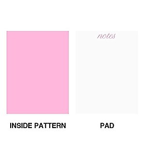 Graphique Classic Charm Pocket Notes – Pocket Notebook with Pink Polka Dot Design, "Notes" in Cursive and Matching Magnetic Case Clasp, 75 Full Color Pages, 3" x 4"