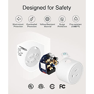 GHome Smart Plug Outlet Extender and Smart Mini Smart Plug Bundle | Compatible with Alexa Google Home | Remote Control with Timer Function
