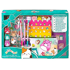 Fashion Angels Squishmallows Journal Gift Set - Includes Journal, Pencil Pouch, Squishmallows Stickers, Erasers, and 3 Mechanical Pencils - Join The Squish Squad - Cute Stationery Set - Ages 6 and Up