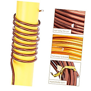 YARNOW 4pcs Practical Model Gardening Starter Brown Wire Golden Craft Climbing Making Holding Aluminum Sculpting Modelling Training Mm Plant Garden Bonsai Bike Tree Fence Wires Skeleton