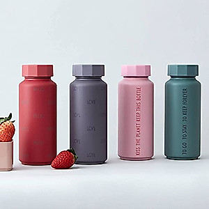Design Letters Modern Water Bottle Wide Mouth 17 Oz | Vacuum Insulated Stainless Steel Water Bottle |Double Wall Thermo Bottle for Women, Girls | Reusable Leak Proof BPA/BPS Free Flask for Travel, Gym
