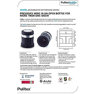 Wine Preserver and Stopper by PullTex│Save Your Open Wine and Keep it Tasting Fresh For Up To 10 Days with Our Patented System of Preventing Wine Oxidation│1000 Uses Guaranteed