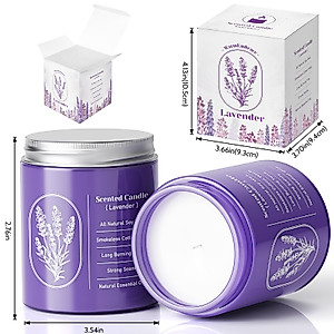 WarmEmbrace Lavender Candles for Home Scented, 7.6 oz Aromatherapy Candle, Purple Jar Candles, Natural Candles for Women, 40 Hour Long-Lasting Burn Scented Candles for Birthday - 1 Pack
