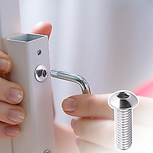 #10-32 x 3/4" (50 PCS) Button Head Socket Cap Bolts Screws, 304 Stainless Steel 18-8, Allen Hex Drive, Full Thread