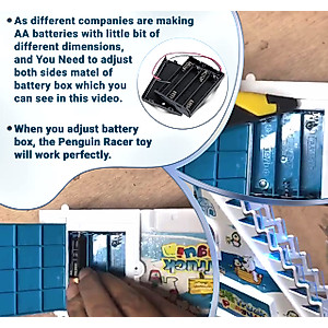 ARSUK Penguin Race Game Toy Playful Musical Roller Coaster Track Playset with Music & LED Flashing Lights On/Off Button for Toddlers and Kids Gift