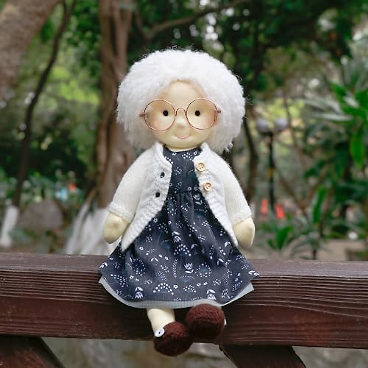 BlissfulPixie Handmade Waldorf Doll- Ella 12", Soft Girl Rag Doll with Cute Stuffed Plush, Ideal First Doll for Babies & Toddlers