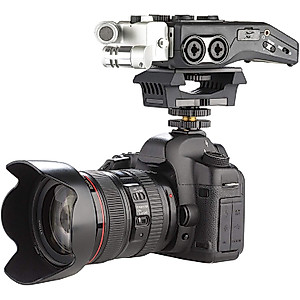 Movo SMM8 Universal Microphone and Recorder Shock Mount to fit Zoom H1, H1n, H2n, H4n Pro, H5, H6, Tascam DR-40x, DR-05x, DR-07x, and More - Mount on DSLR's, Boom Poles, and Hand Grips