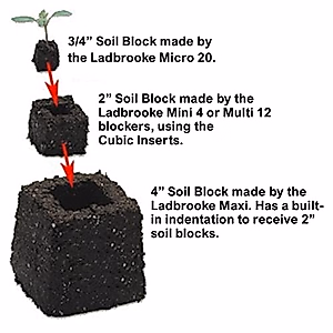 Ladbrooke Genuine Soil Block Maker - Micro 20 Hand Held, Made in England