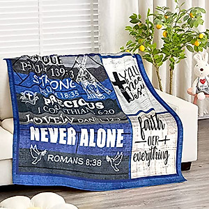 BOOPBEEP Christian Gifts for Women Men Inspirational Blanket with Bible Verse Spiritual Religious Gift, Birthday, Encouragement, Friendship, Get Well Soon Gifts 50x60 Inch
