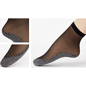 AOUBAS Women's 10 Pairs Silky Thin Nylon Short Ankle Socks