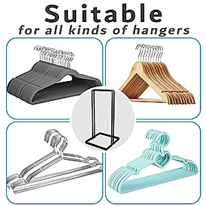 Hanger Organizer Stacker Clothes Storage Stand for Laundry Room Closet Space Saving Sturdy Adult Baby Clothes Rack Holder Black Holds up 90 Wire Hangers