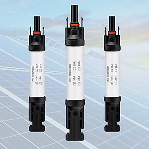 Pvfarosh 10A Solar Fuse Connector IP68 Waterproof 1000V in line Fuse Holder 10A Male and Female Connector Waterproof in Line Fuse Holder Contains 4 fuses 2 Solar 10A 2PCS