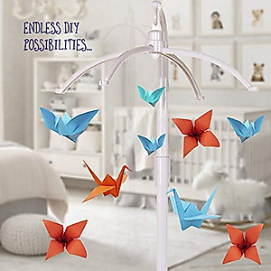 Glenna Jean DIY Non Musical Baby Crib Mobile Music Box Holder Arm Bracket Nut Screw Box