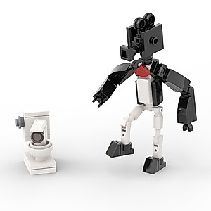 Skib Toilet Anime Building Kit 3 in 1, Scary Toy Figures, Hot Video Skib Toilet Photographer Battle Pack Anime Cosplay Battle Robot Mech, for Kids 8+ and Adults (220pcs)