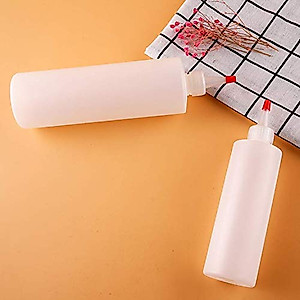 HLLMX 4 PCS Plastic Squeeze Condiment Bottles Perfect for Ketchup, Sauces, Syrup, Condiments, Dressings, Arts and Crafts 4 Oz