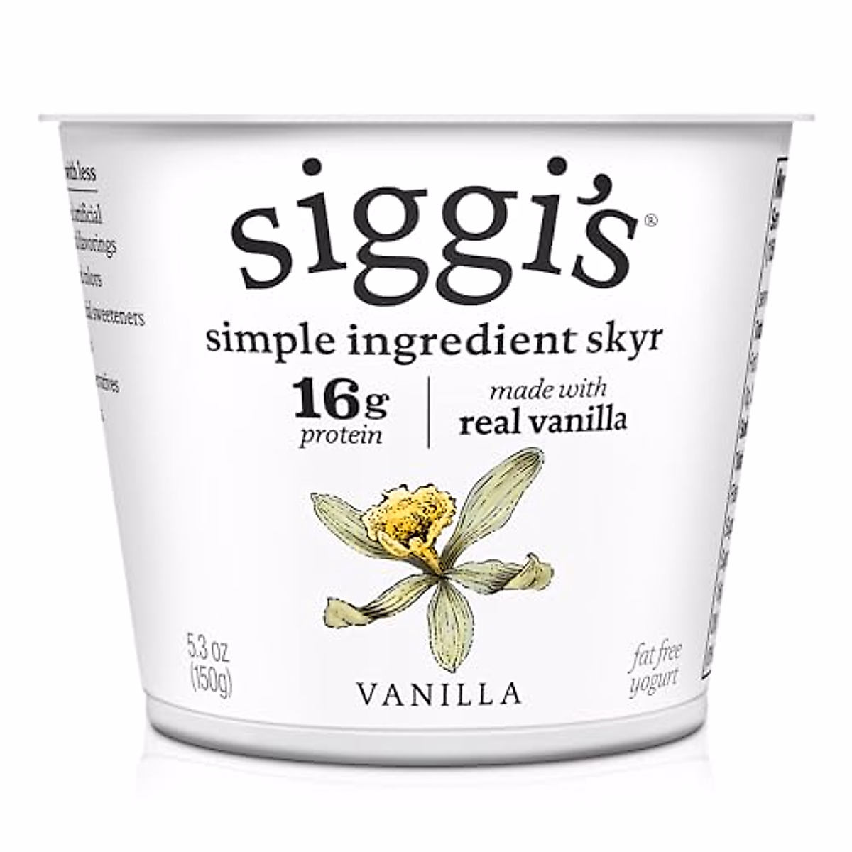 siggi’s® Icelandic Strained Nonfat Yogurt, Vanilla, 5.3 oz. Single Serve Cup – Thick, Protein-Rich Yogurt