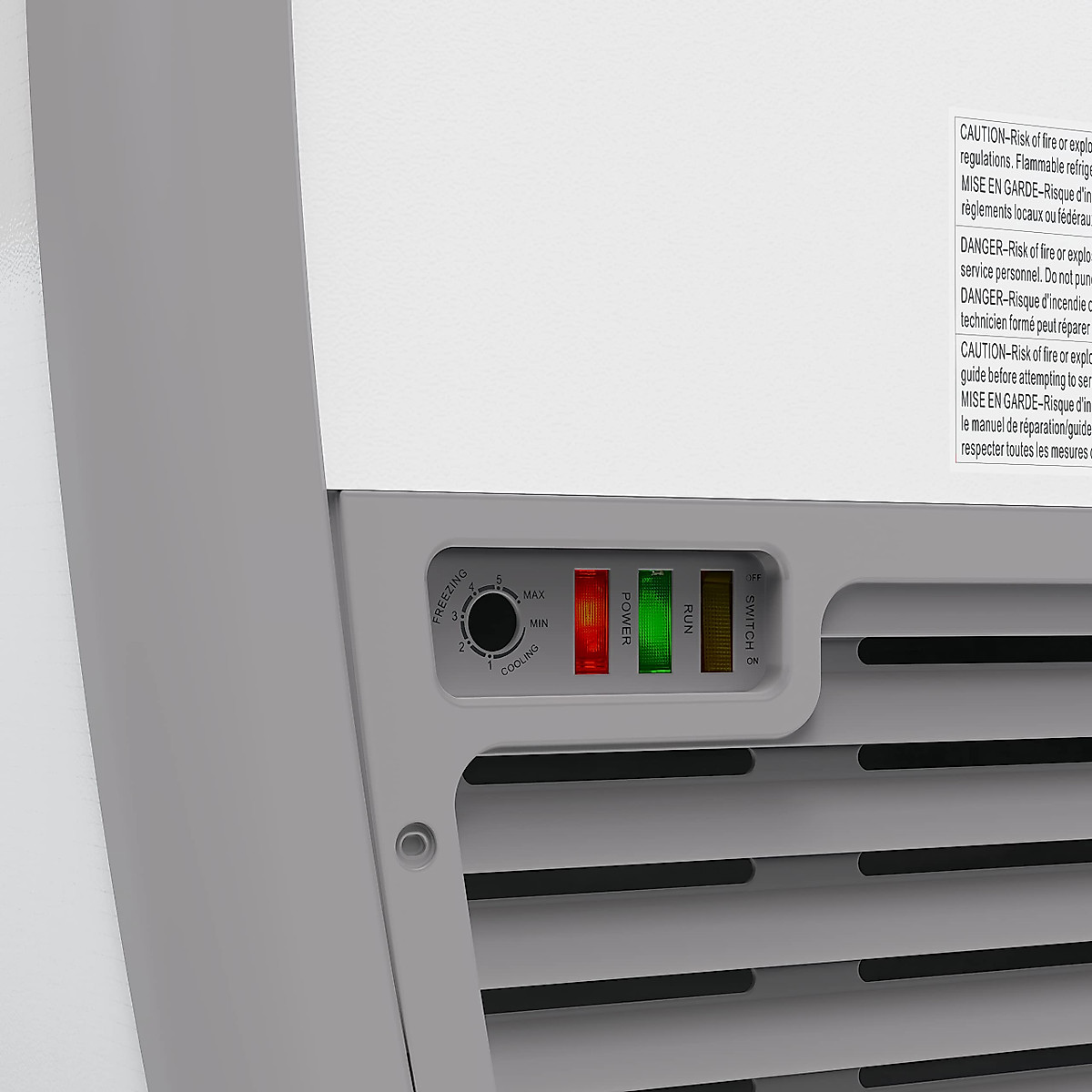 Koolmore 70 inch Commercial Ice Cream Dipping Cabinet Display Case, 12 Large Displayed Tubs, 10 Storing Tube, Sliding Glass Door, Rolling Wheels and Lockable Breaks [20 Cu. Ft.] (KM-ICD-71SD) White