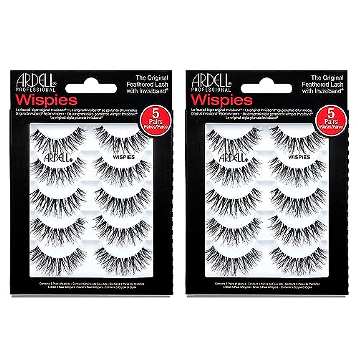 Ardell False Eyelashes Wispies Black, 2 pack