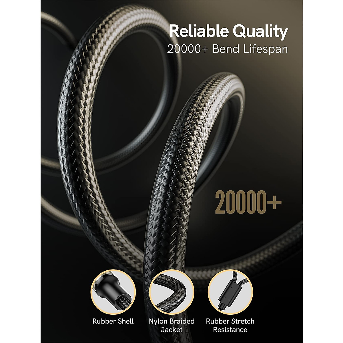 VIOY 1/8 to 1/4 Stereo Cable (6ft/2m), 3.5mm 1/8'' TRS to Dual 6.35mm 1/4" TS Mono with Brass Plating Housing Braided Audio Breakout Cable for Phones, Amp, Mixer, CD Players, Home Stereo Systems……