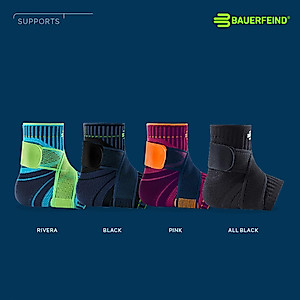 Bauerfeind Sports Ankle Support - Breathable Compression (Rivera, Large/Left)