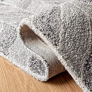 SAFAVIEH Abstract Collection 6' x 9' Grey ABT636F Handmade Premium Wool & Viscose Area Rug