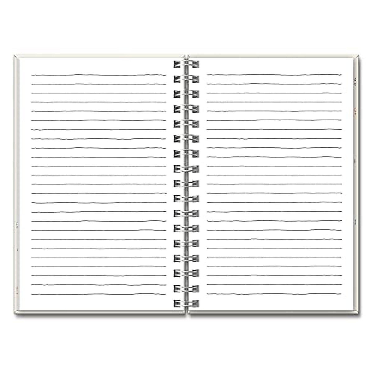 Rae Dunn Medium Hardcover Spiral Notebook - 5.75" x 8.75" - Durable Wire-O Lay-Flat Binding, Rigid Cover & 160 Lined Pages - Notebook