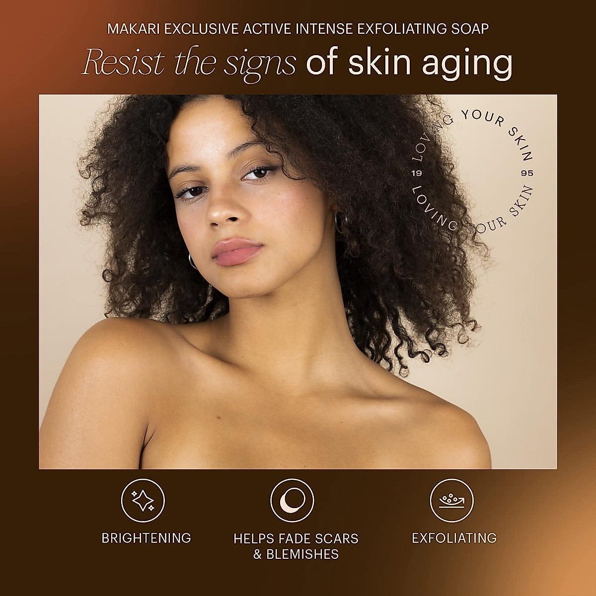 Makari Exclusive Active Intense Exfoliating Soap (7oz) | Unify & Illuminate | Advanced Brightening Bar for Dark Spots and Blemishes | Exfoliates Dead Skin Cells and Helps Reveal Natural Skin Radiance